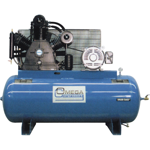 Omega Compressors Industrial Series Air Compressors - Horizontal ...